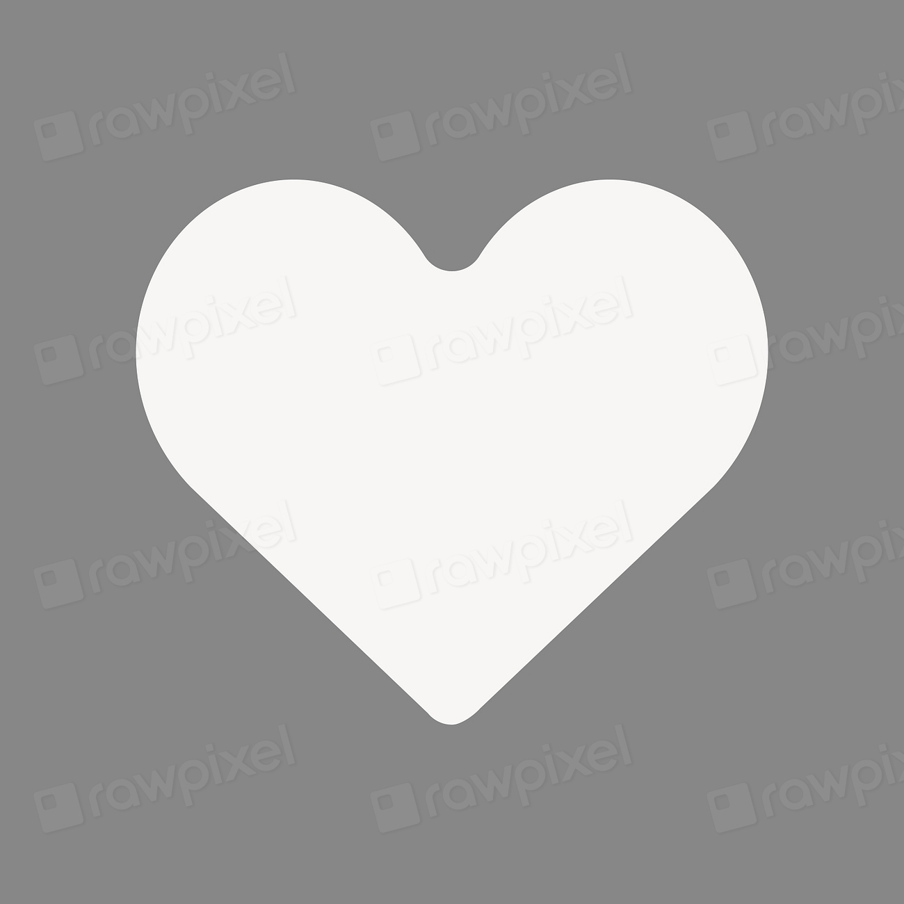 White heart sticker, cute shape | Free Vector - rawpixel