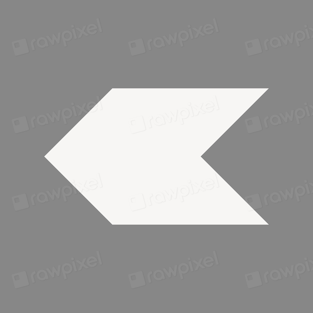 White arrow sticker, pointing left, | Free Vector - rawpixel
