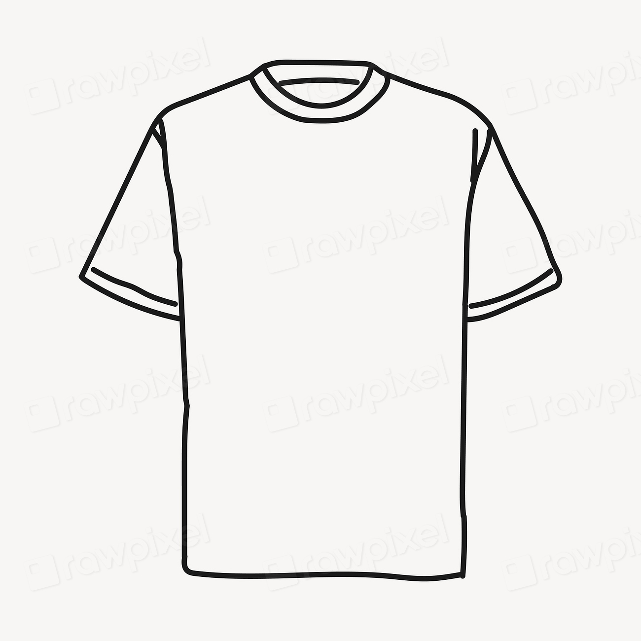 White t-shirt doodle drawing, casual | Free Photo Illustration - rawpixel