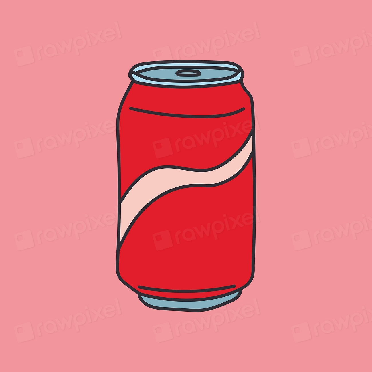 Soda can doodle sticker, cute | Premium Vector Illustration - rawpixel