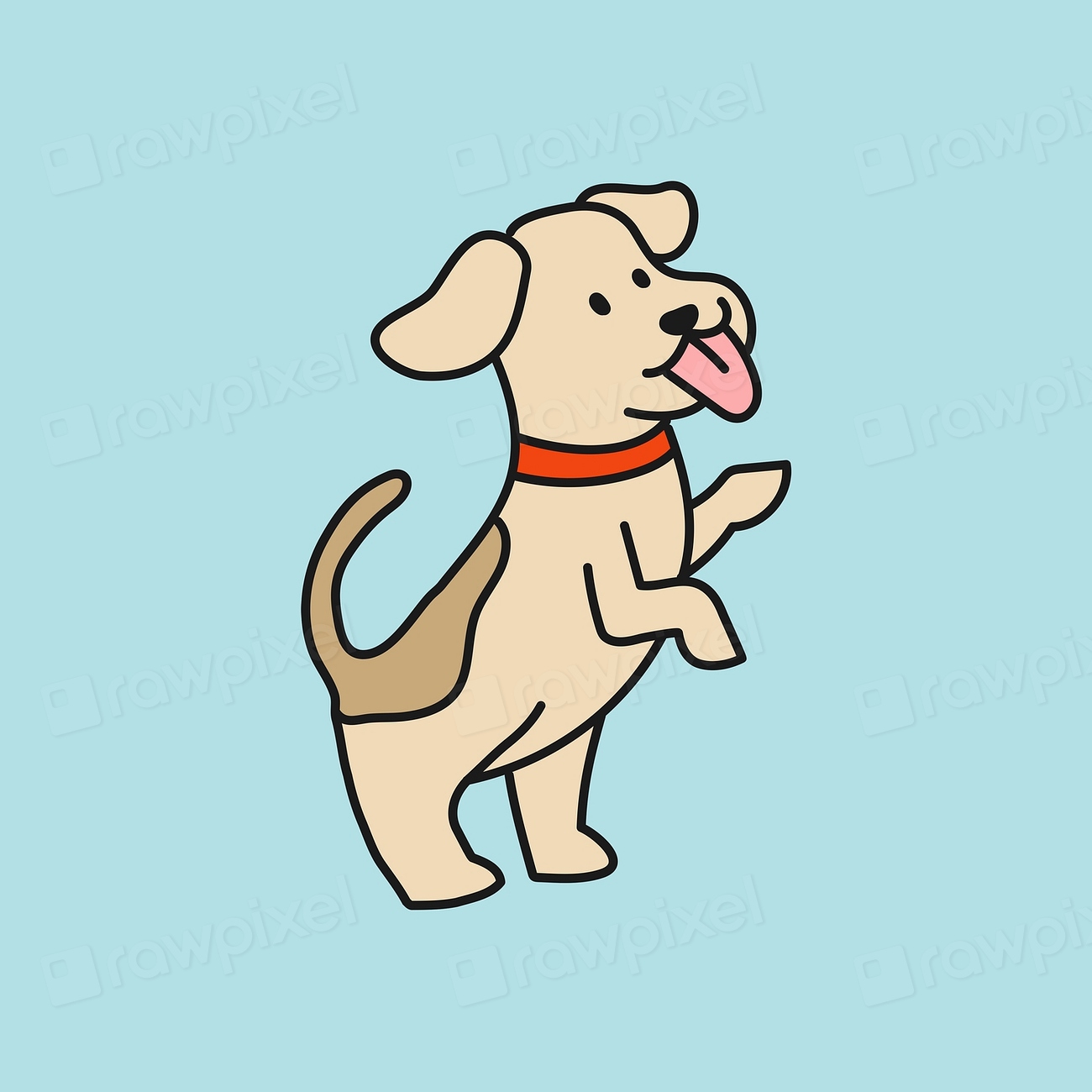 Dog cartoon illustration, pet design | Premium Photo Illustration ...