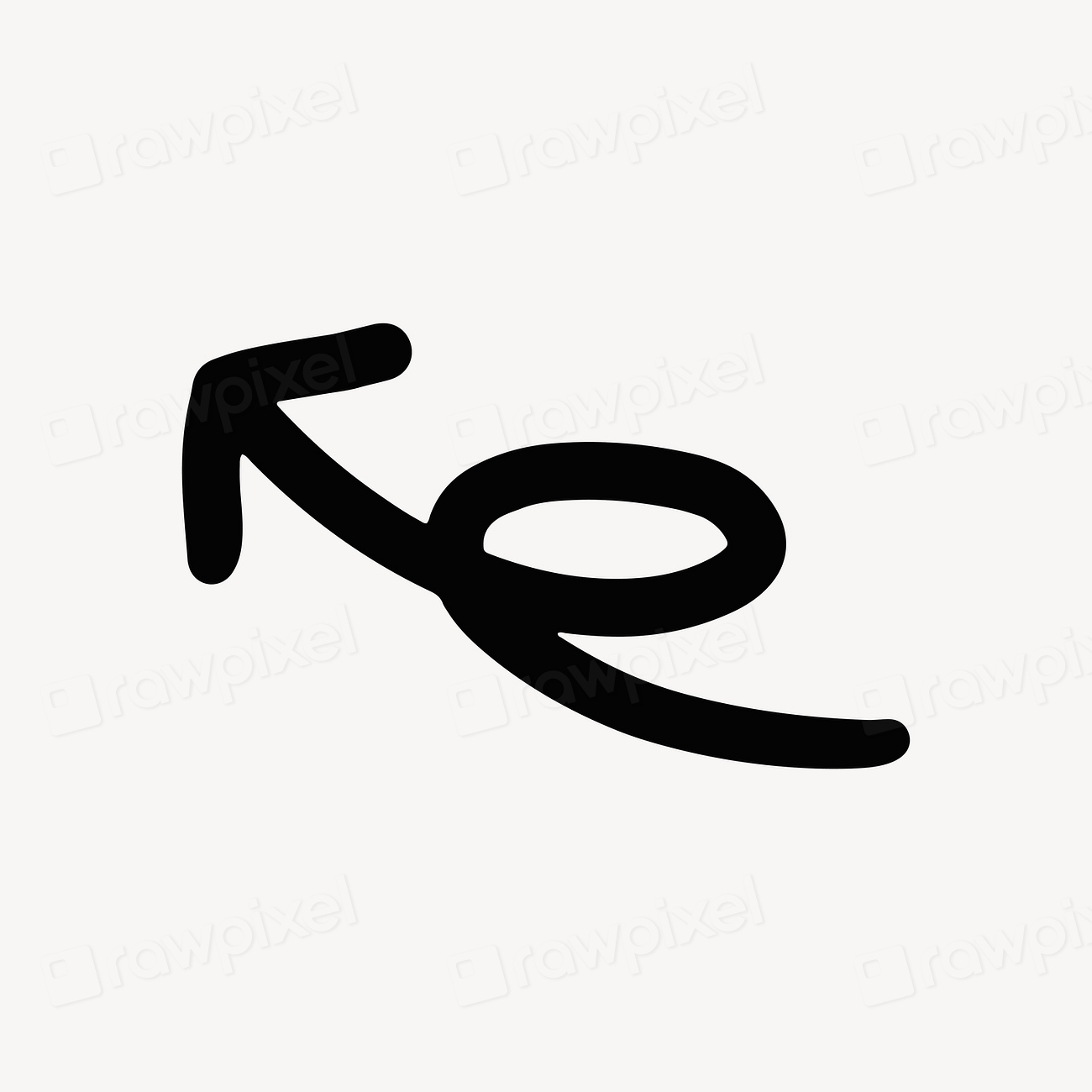 Black swirly arrow, doodle collage | Premium Vector - rawpixel
