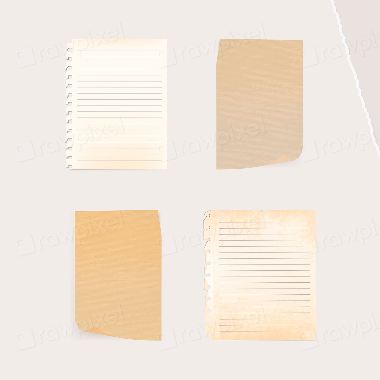 White paper note collection social | Free PSD - rawpixel
