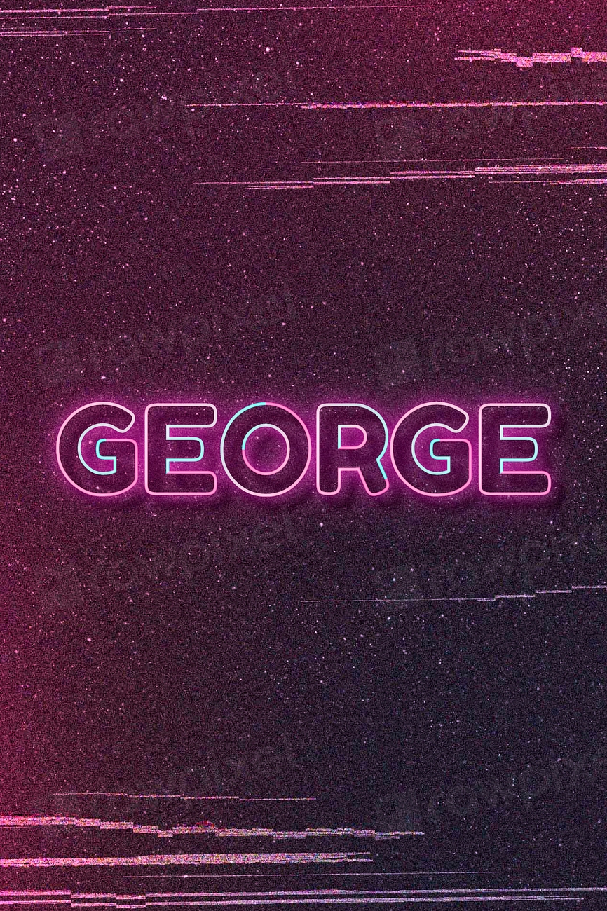 George word art vector neon | Free Photo - rawpixel
