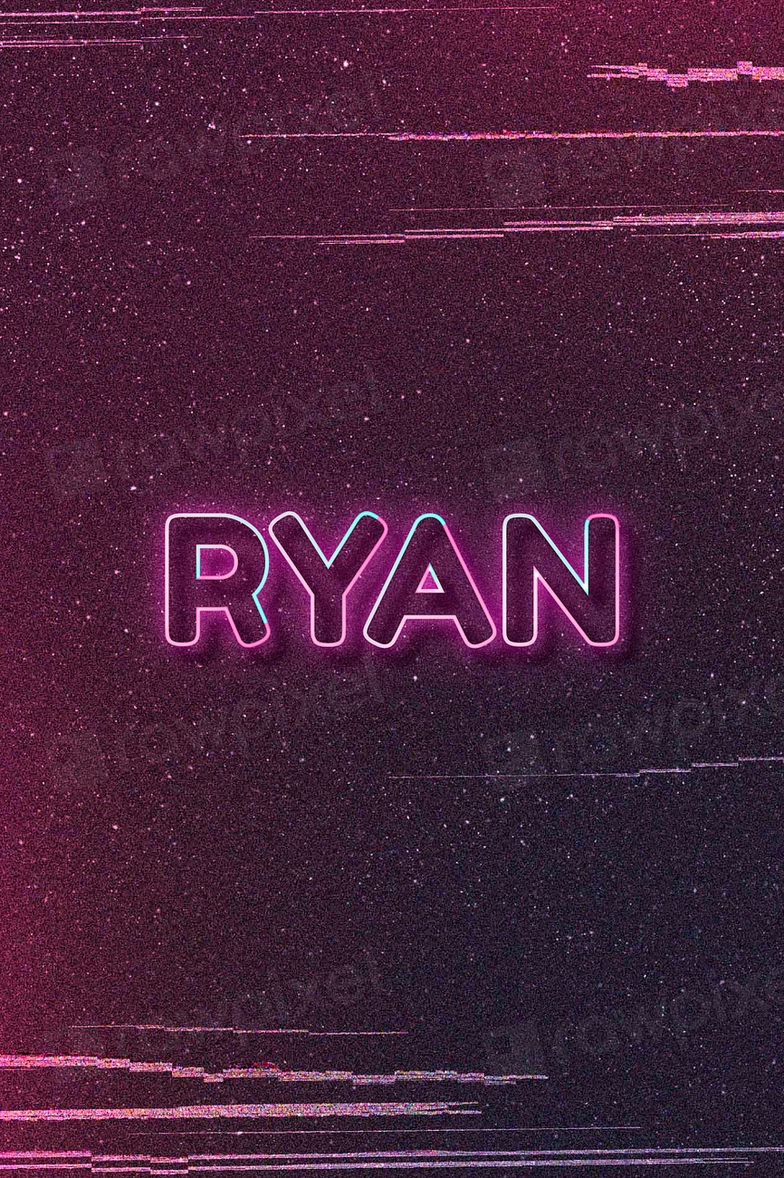 Ryan word art vector neon | Free Photo - rawpixel