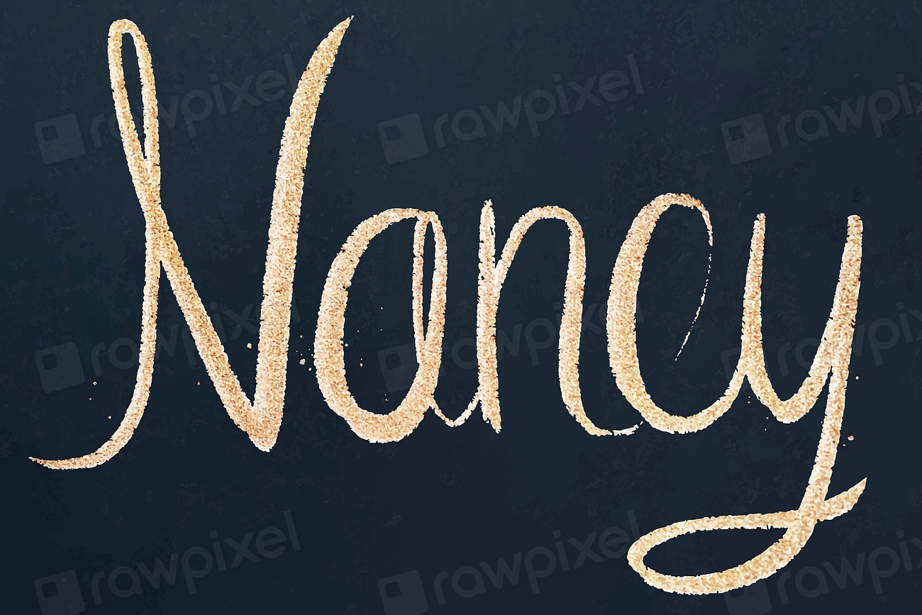 Nancy cursive vector gold font | Free Vector - rawpixel