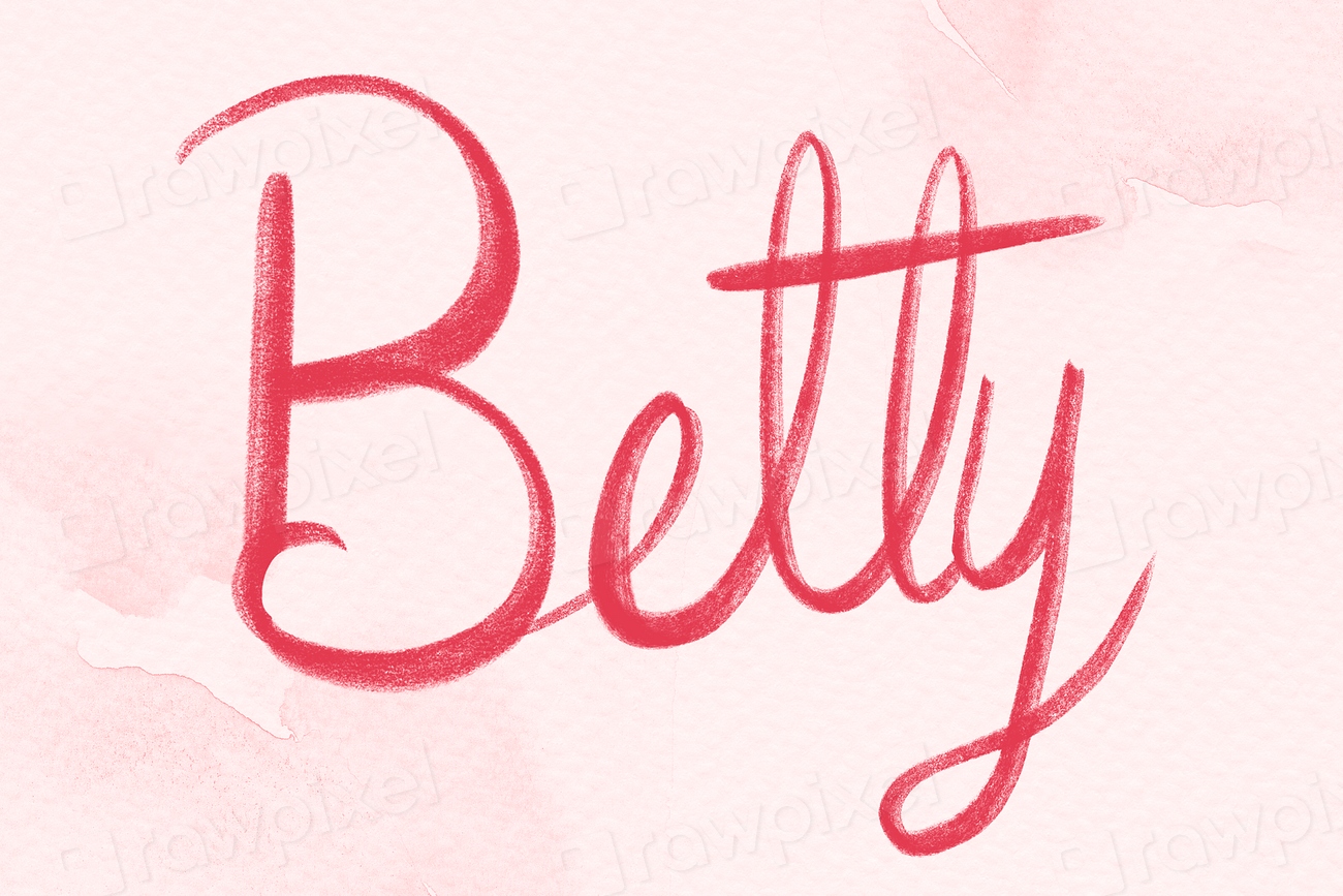 Betty name psd hand lettering | Free PSD - rawpixel