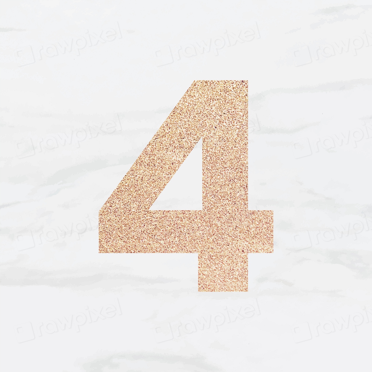 Glitter number 4 typography vector | Free Vector - rawpixel