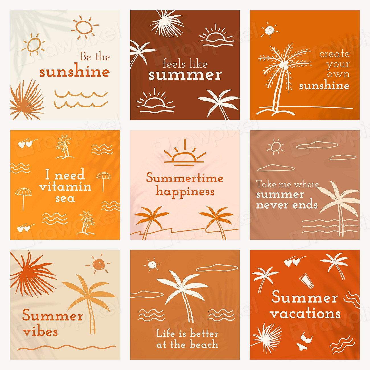 Editable summer templates psd cute | Premium PSD - rawpixel