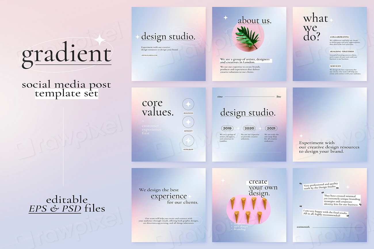 Gradient social media post psd | Premium PSD - rawpixel