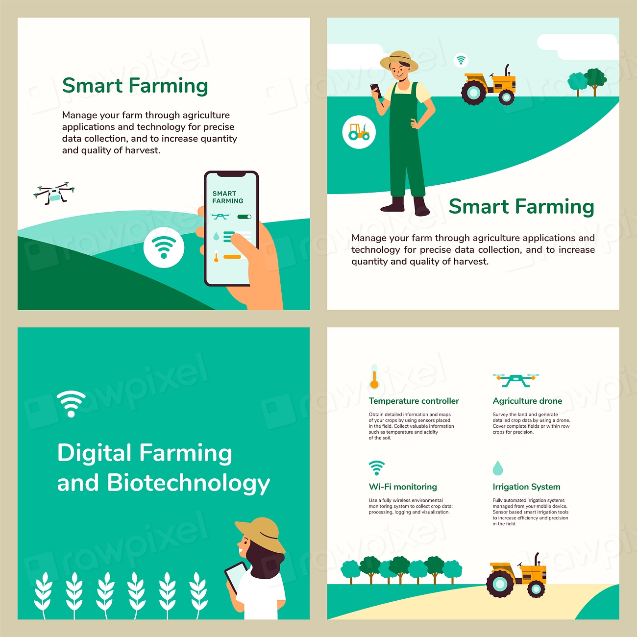 Smart farming psd editable template | Premium PSD - rawpixel