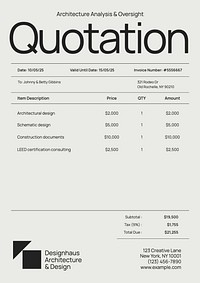 Quotation invoice template, editable text | Premium Editable Template ...