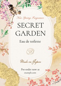 Spring fragrance poster template, editable | Premium Editable Template ...