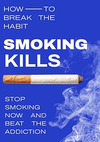 Smoking kills poster template, editable | Premium Editable Template ...