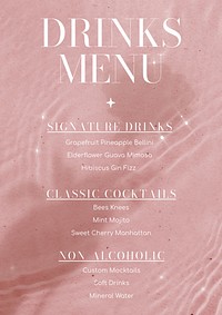 Drinks menu poster template, editable | Premium Editable Template ...