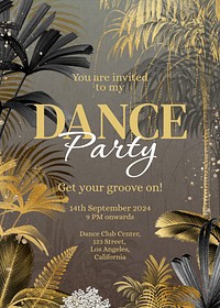 Botanical party invitation card template, | Premium Editable Template ...