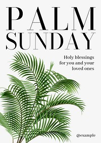 Palm Sunday poster template, editable | Premium Editable Template ...