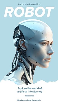 Robot Instagram story template | Premium Editable Template - rawpixel
