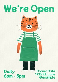 We're open poster template | Premium Editable Template - rawpixel