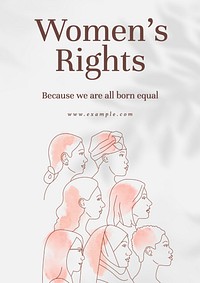 Women's rights poster template | Free Editable Template - rawpixel