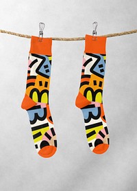 Editable hanging socks mockup, apparel | Premium Mockup Generator ...