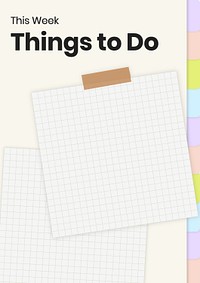 Things do planner template, editable | Free Editable Template - rawpixel