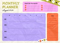 Monthly planner template, editable design | Premium Editable Template ...
