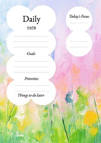 Daily notes planner template, editable | Premium Editable Template ...