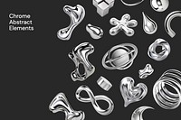 3D chrome abstract, editable design | Premium Editable Design - rawpixel