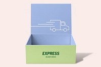 Blue & green parcel box | Premium Mockup Generator - rawpixel