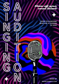 Singing audition poster template | Premium Editable Template - rawpixel