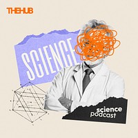 Science podcast instagram post template | Premium Editable Template ...