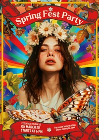 Spring fest party poster template | Premium Editable Template - rawpixel