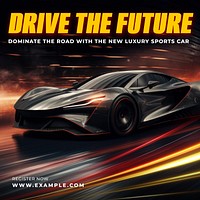 Drive future Instagram post template | Premium Editable Template - rawpixel