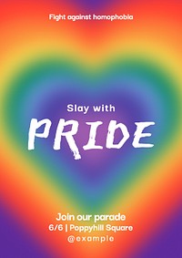 Pride parade poster template | Free Editable Template - rawpixel