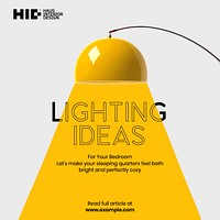 Lighting ideas Instagram post template | Premium Editable Template ...