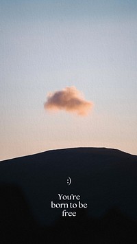 Born free quote Facebook story | Premium Editable Template - rawpixel