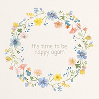 Be happy quote Instagram post | Premium Editable Template - rawpixel