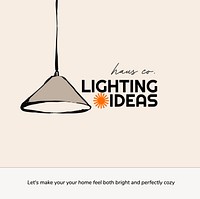 Lighting ideas Instagram post template | Premium Editable Template ...