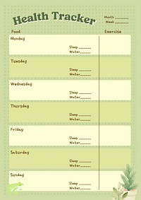 Health tracker planner templates | Premium Editable Template - rawpixel