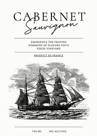 Cabernet Sauvignon wine label template | Premium Editable Template ...