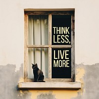Think less, live more quote | Premium Editable Template - rawpixel