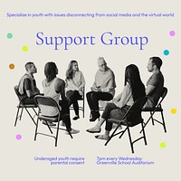 Support group Instagram post template | Free Editable Template - rawpixel
