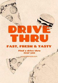 Drive thru poster template | Premium Editable Template - rawpixel