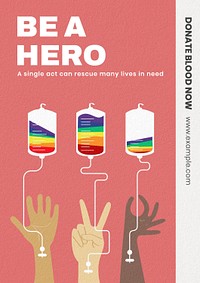 Be a hero poster template | Free Editable Template - rawpixel
