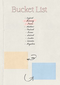 Bucket list poster template | Premium Editable Template - rawpixel