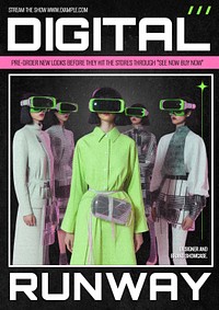 Digital runway poster template, editable | Premium Editable Template ...