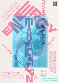 Energy evolution poster template, editable | Premium Editable Template ...