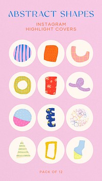 Abstract shape Instagram story highlight | Free Editable Template ...