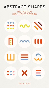 Abstract shape Instagram story highlight | Free Editable Template ...